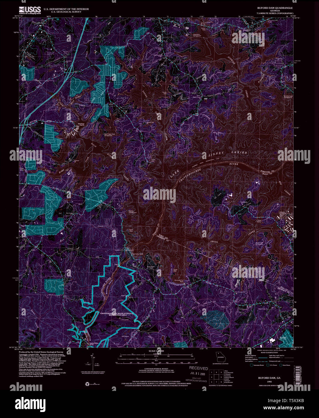 Map of buford hi-res stock photography and images - Alamy