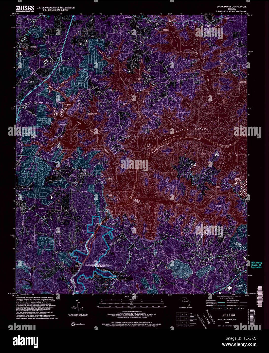 Map of buford hi-res stock photography and images - Alamy