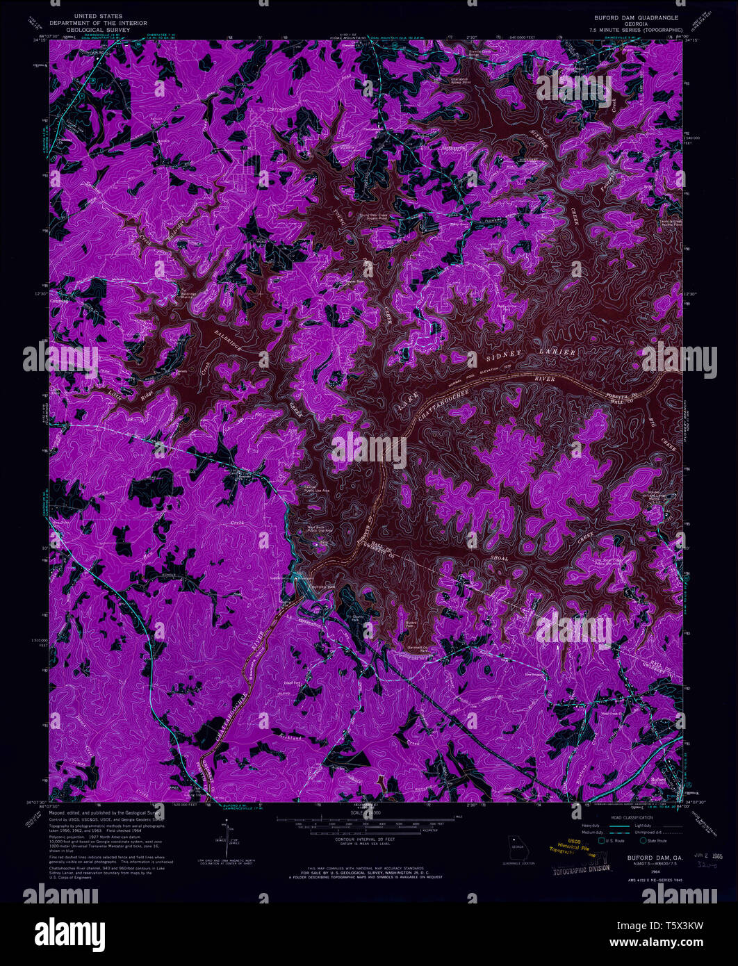 Map of buford hi-res stock photography and images - Alamy