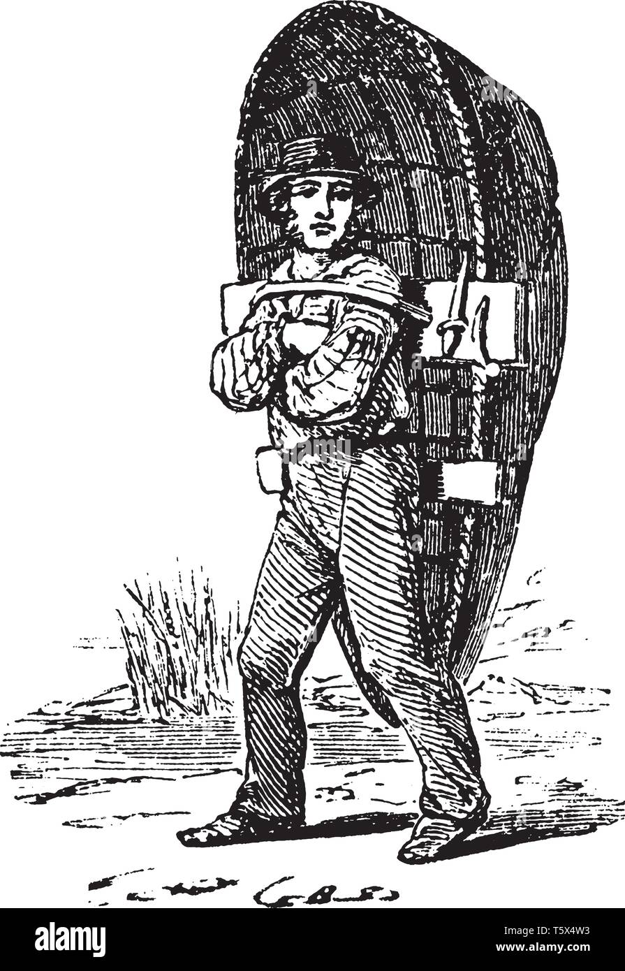 Illustration of a coracle illustration Stock Vector Images - Alamy