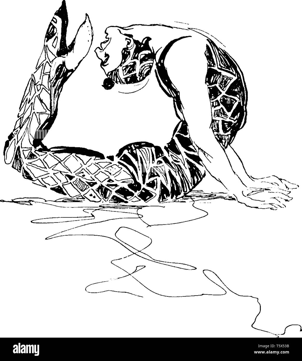 Contortionist black female Stock Vector Images - Alamy