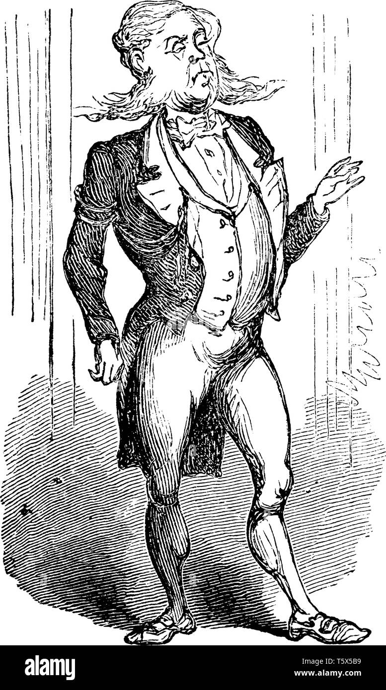 A man in suit, vintage line drawing or engraving illustration Stock ...