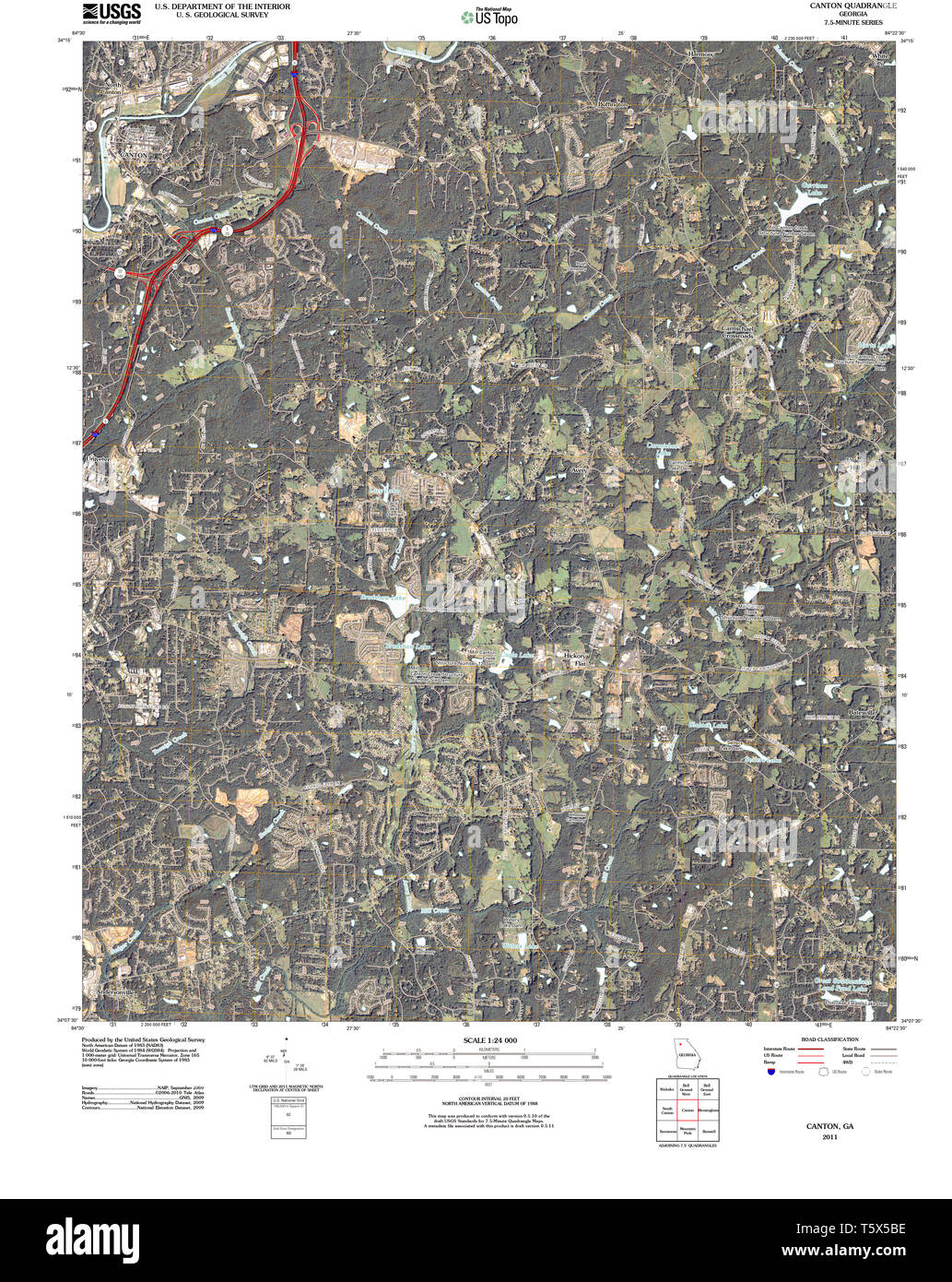 Map of canton georgia hi-res stock photography and images - Alamy