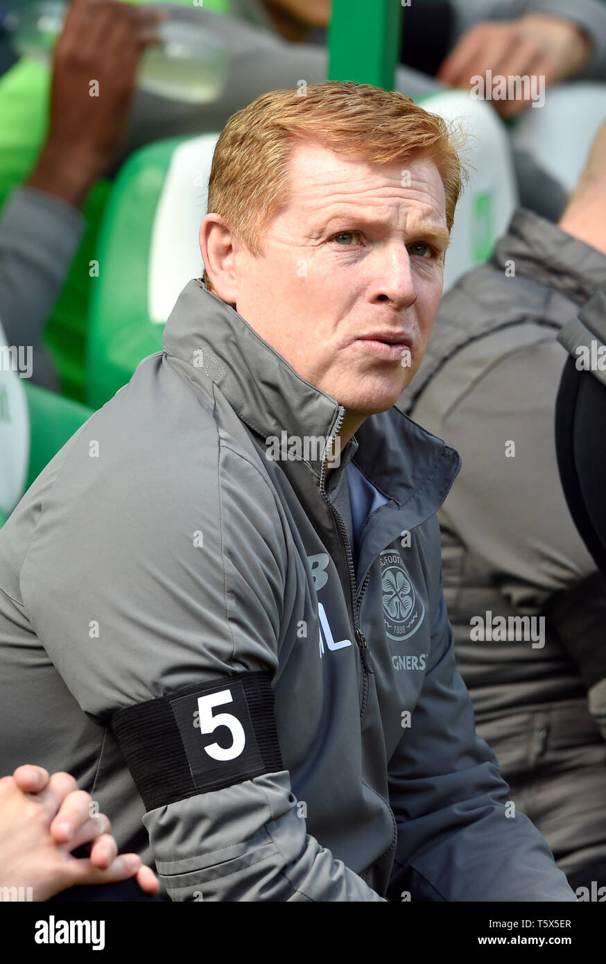 Celtic manager Neil Lennon during the Ladbrokes Scottish Premiership ...