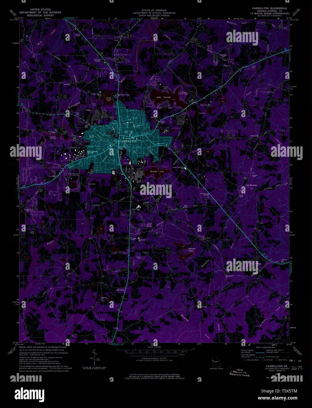 Map of carrollton hi-res stock photography and images - Alamy