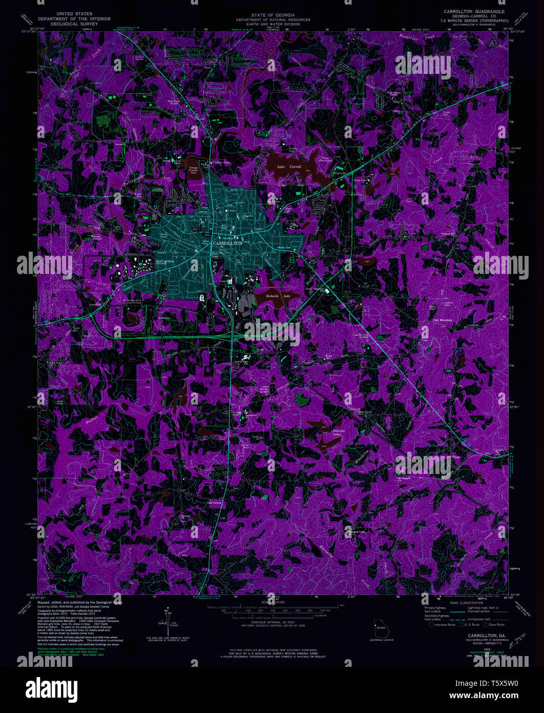 Map of carrollton hi-res stock photography and images - Alamy