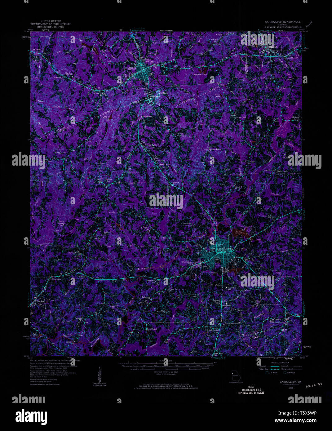 Map of carrollton hi-res stock photography and images - Alamy