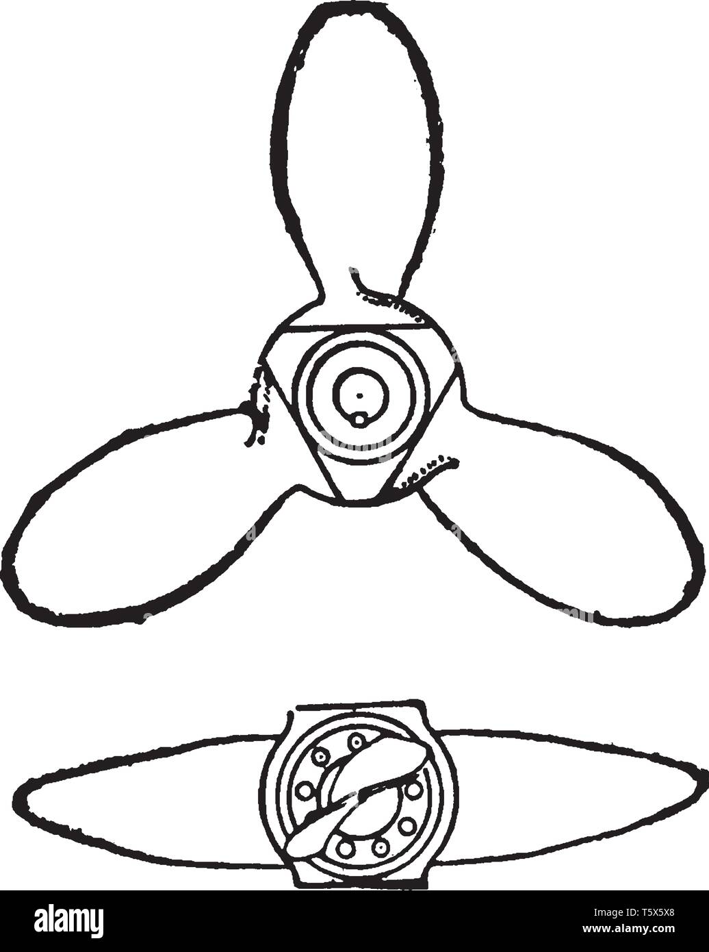 Griffith Propeller is a common form of screw propeller, vintage line ...