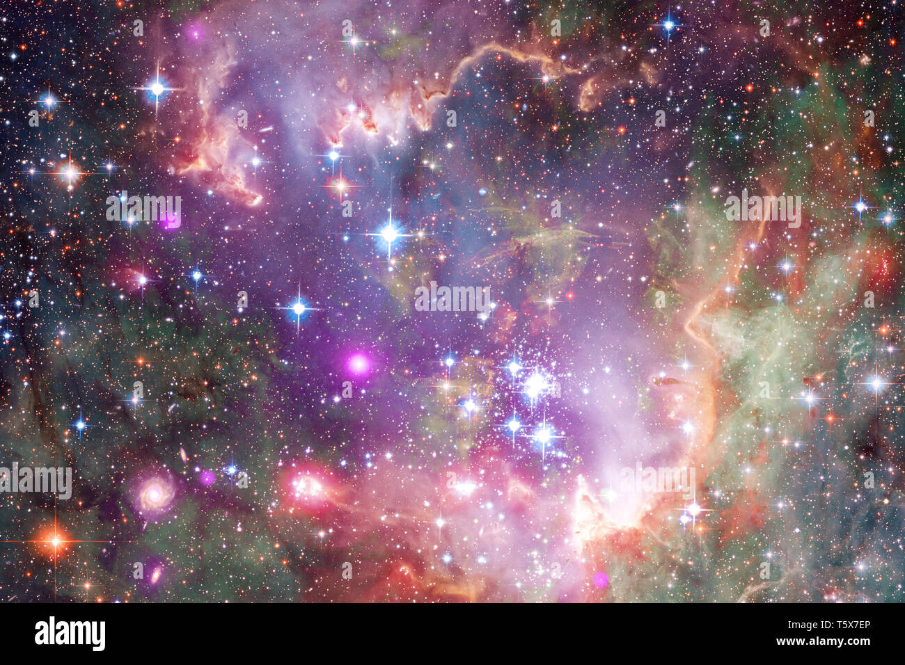 Stars, galaxies and nebulas in awesome cosmic image. Elements of this ...
