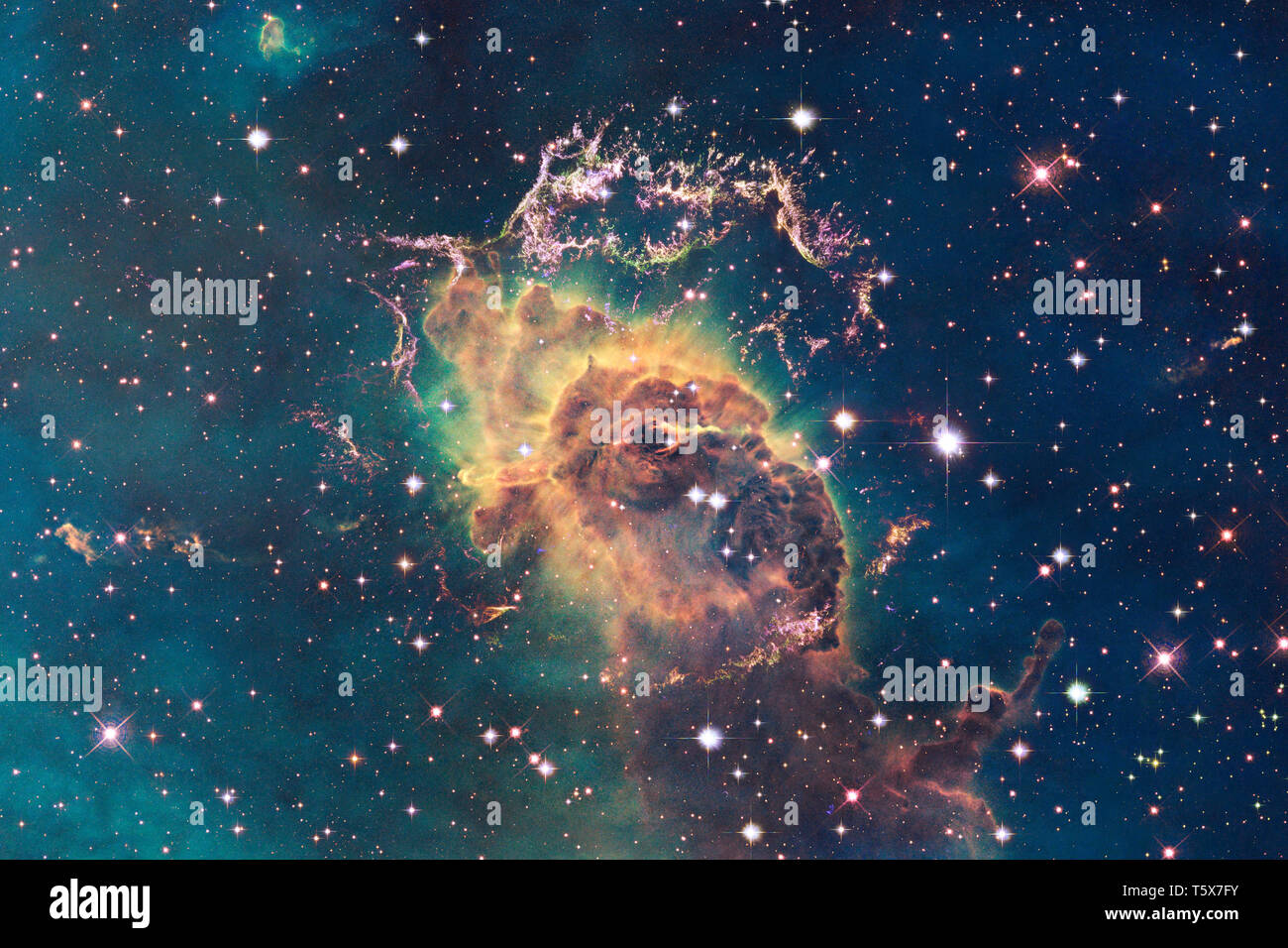 Beautiful galaxy and cluster of stars in the space night. Elements of ...
