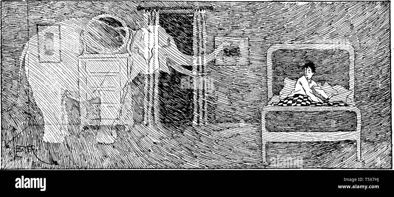 White bed in bedroom Stock Vector Images - Alamy