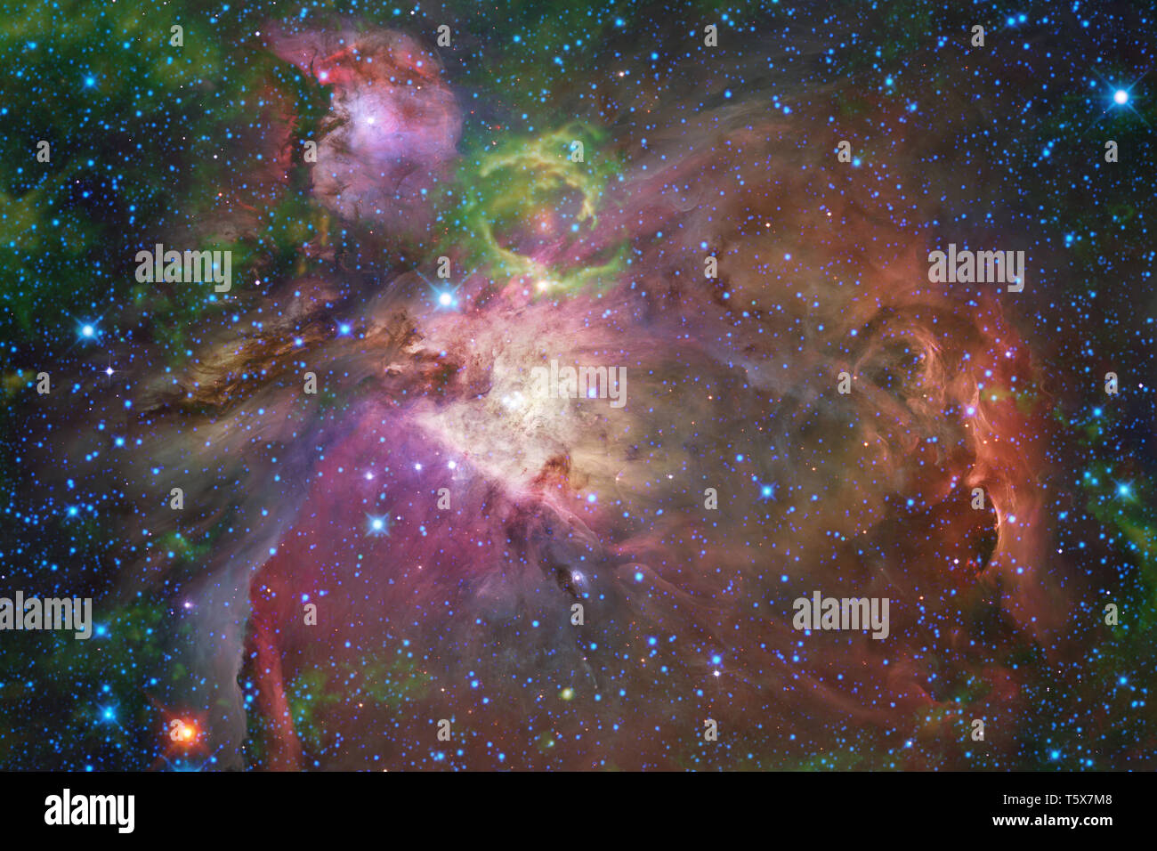 Nebulae and many stars in outer space. Elements of this image furnished ...