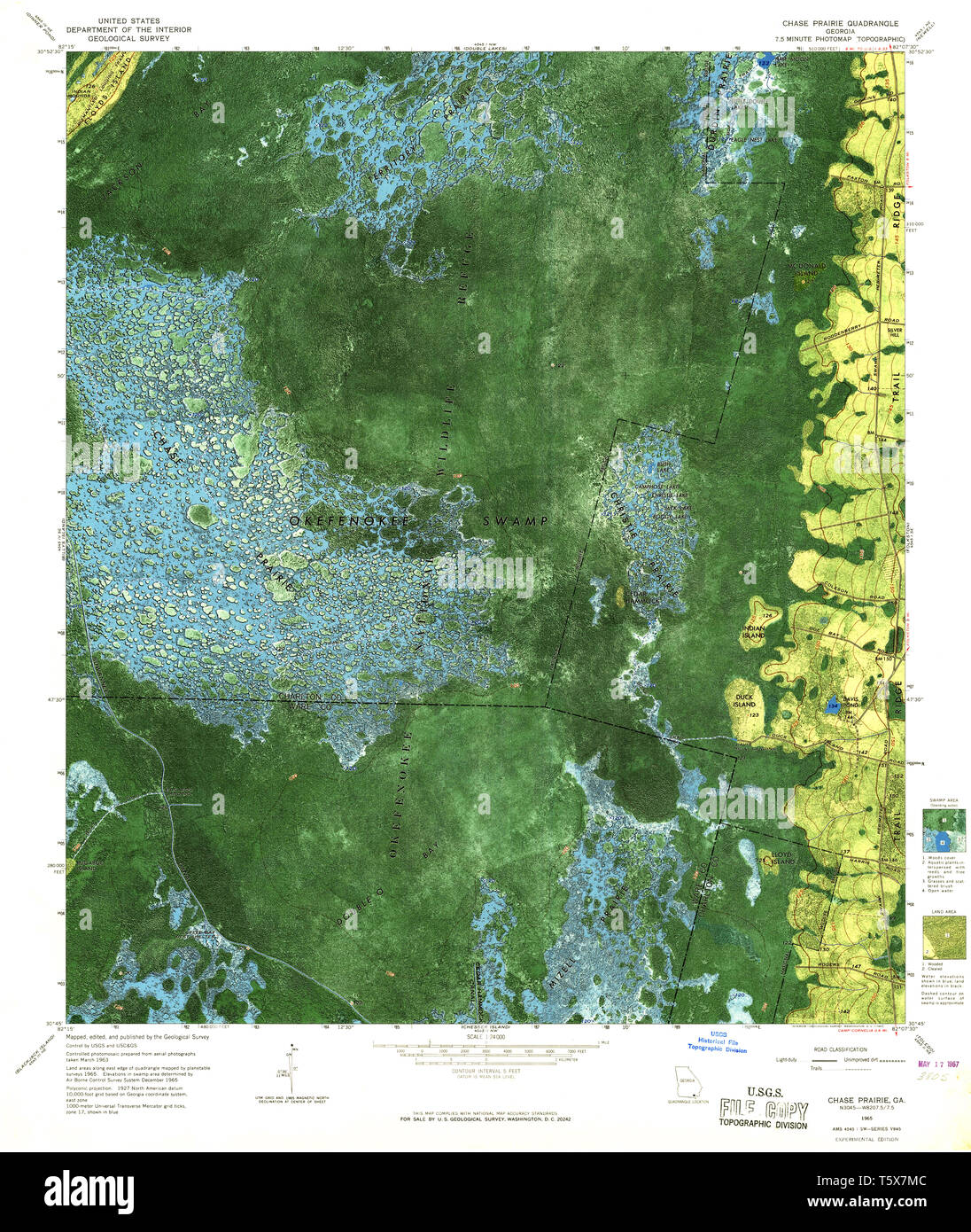 USGS TOPO Map Georgia GA Chase Prairie 245293 1965 24000 Restoration ...