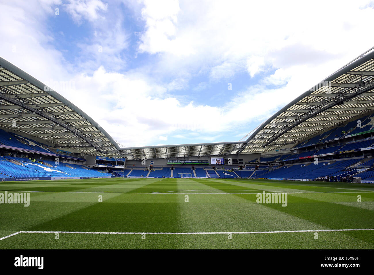 General view of the stadium before the Premier League match at the AMEX ...