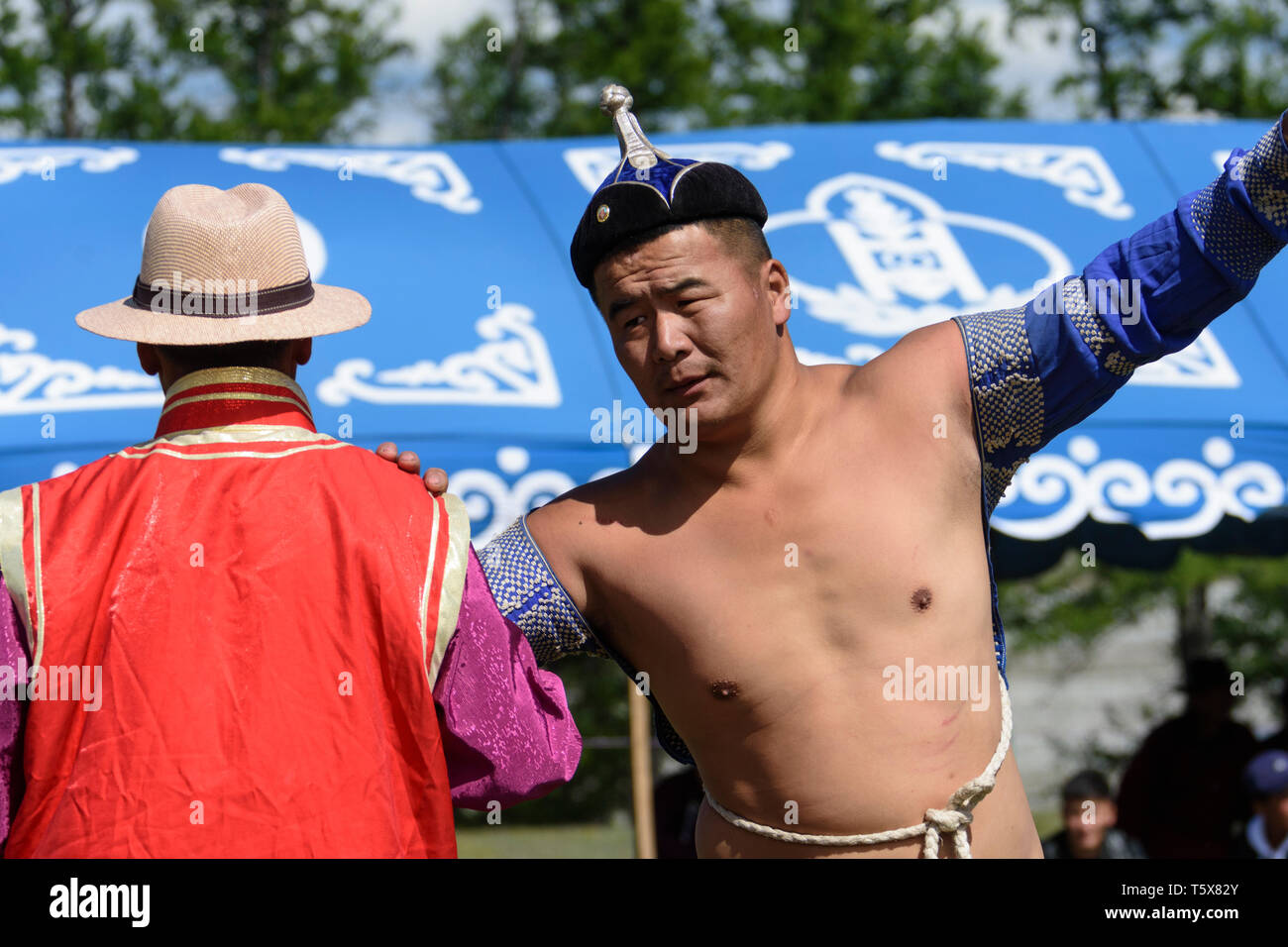Naadam wrestling hi-res stock photography and images - Alamy