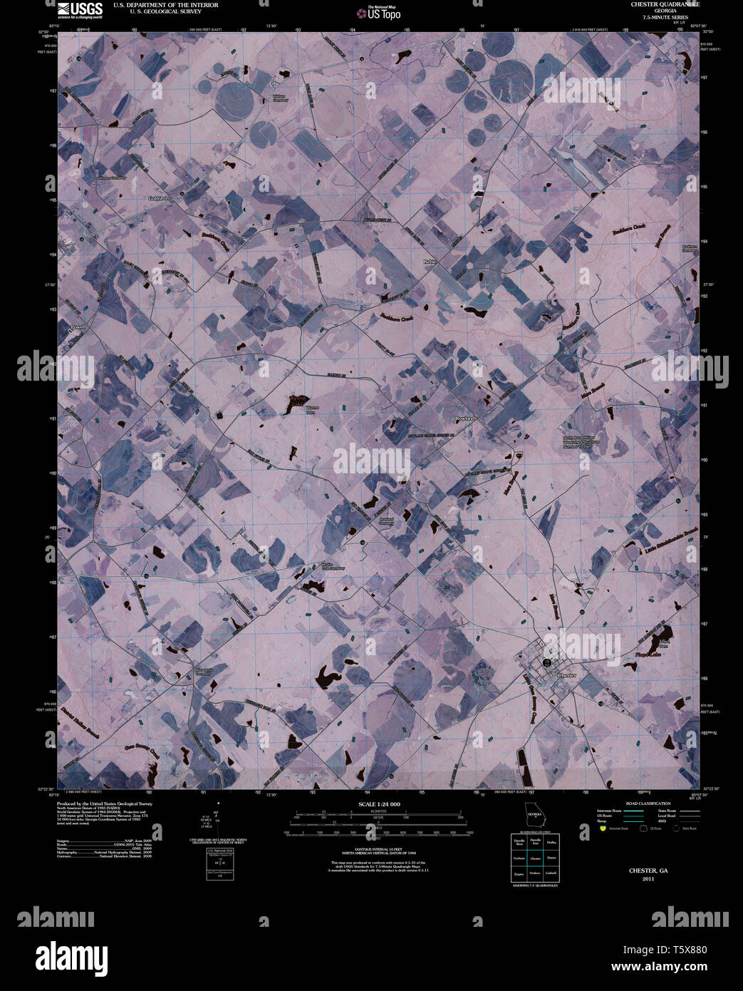 Chester georgia map hi-res stock photography and images - Alamy