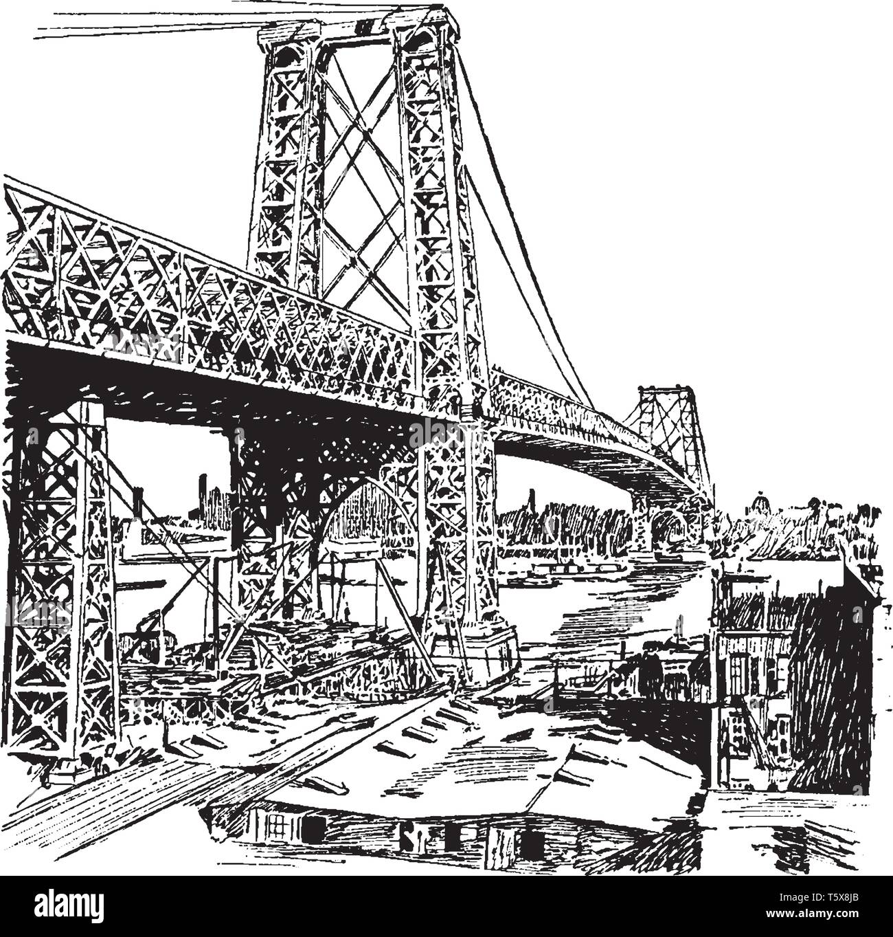 Steel bridge deck Stock Vector Images - Alamy