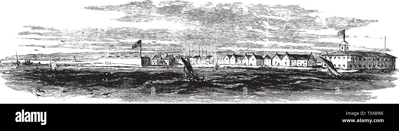 Charleston Harbor is an inlet of the Atlantic Ocean at Charleston South ...