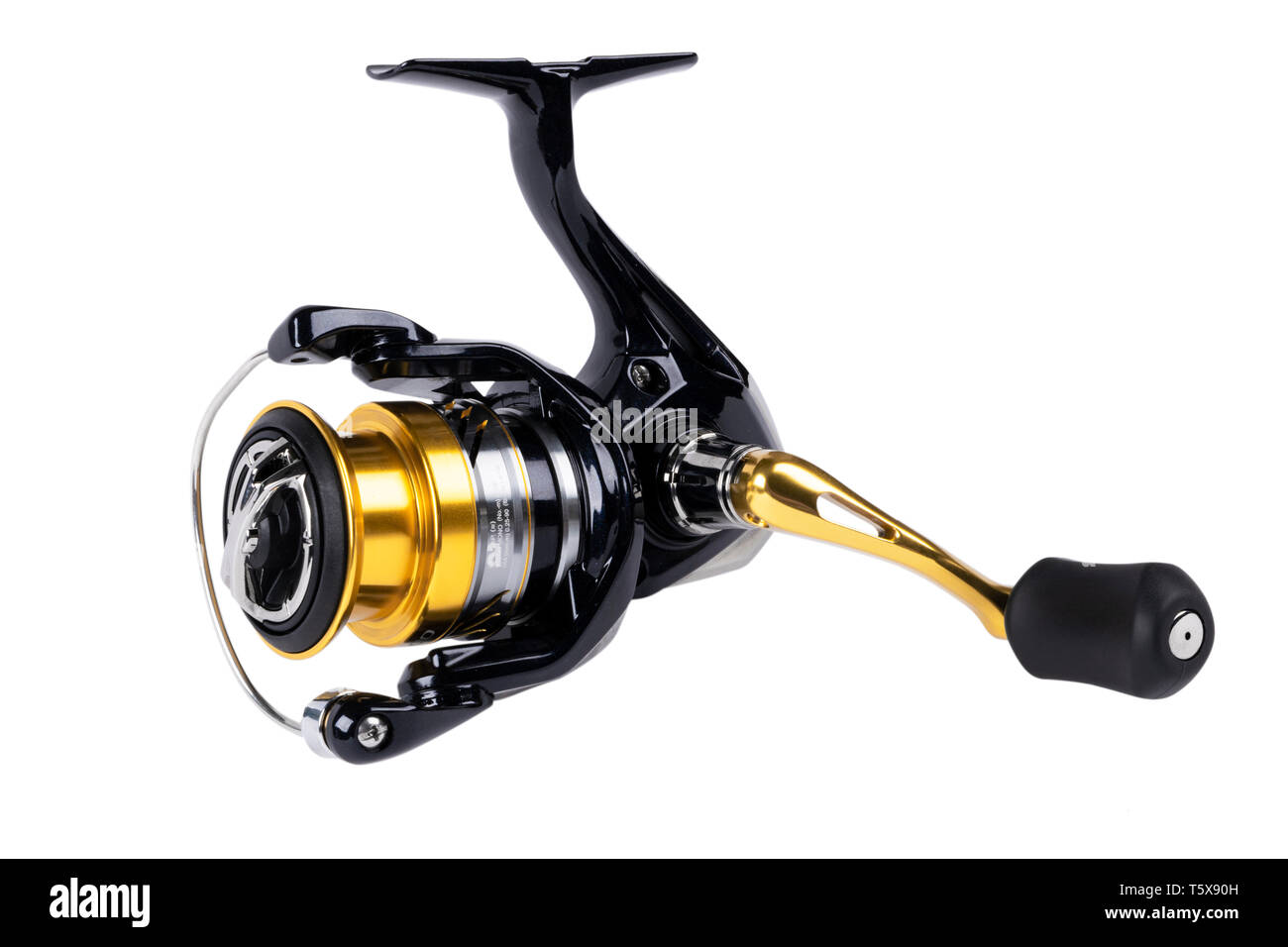 Fishing tackle. Fishing reel isolated on white background with clipping ...