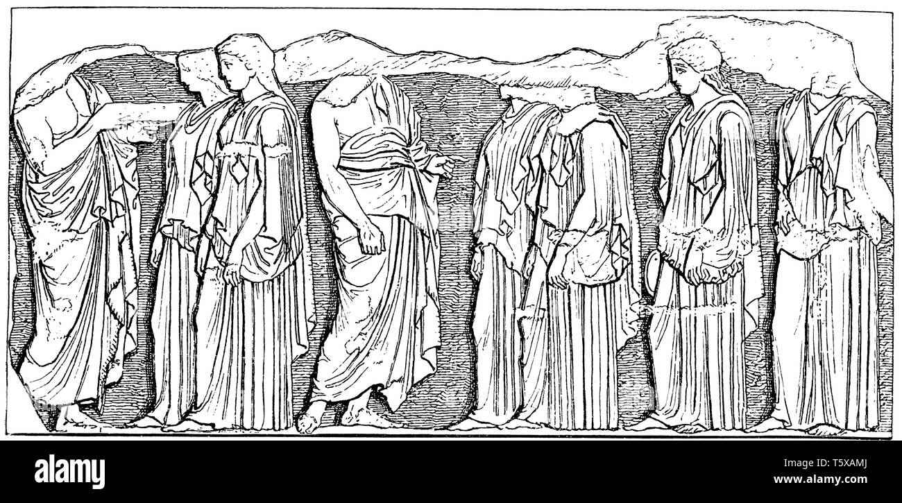 Drawing parthenon frieze hi-res stock photography and images - Alamy