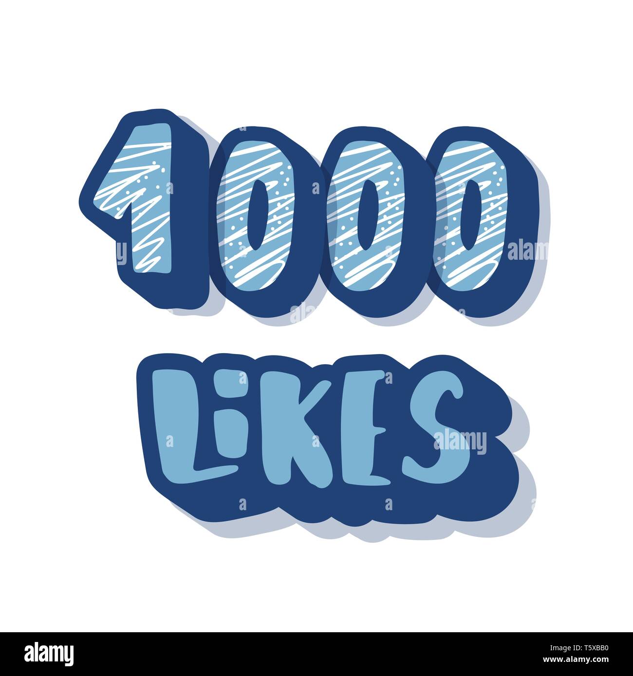 1000 likes post. Social media banner. Vector color illustration Stock Vector Image & Art - Alamy