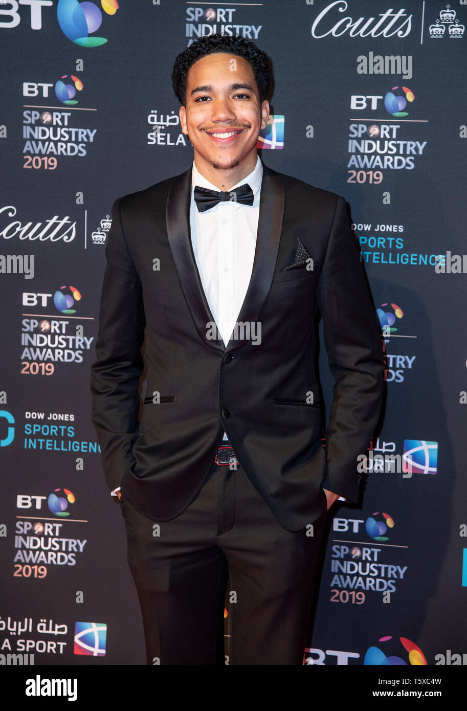 LONDON, ENGLAND - APRIL 25: Craig Mitch appears on the red carpet ahead ...