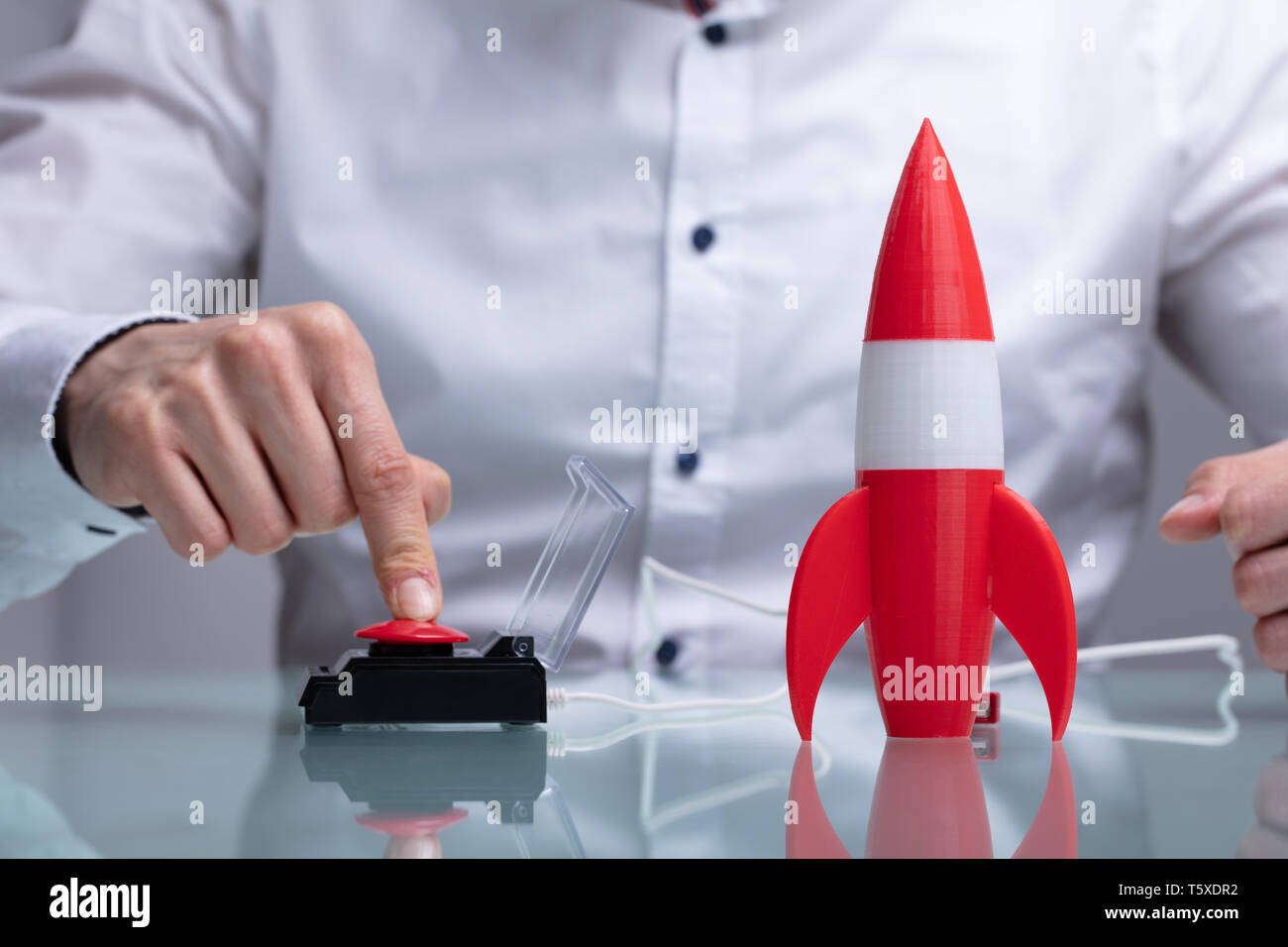 Pressing Launch Button High Resolution Stock Photography and Images - Alamy