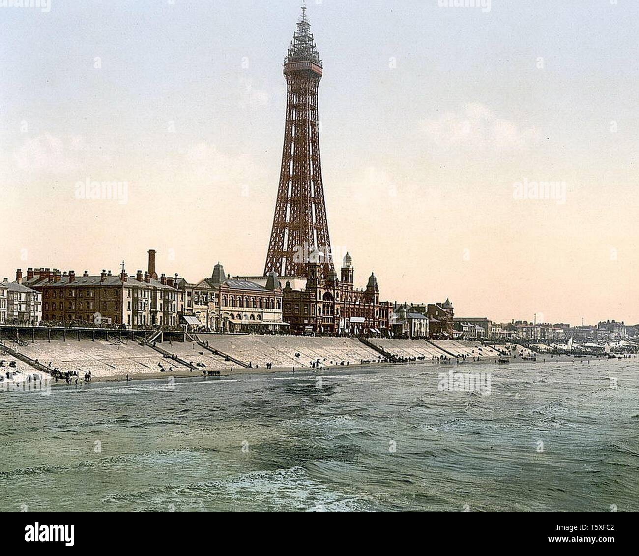 Blackpool Promenade and Tower from North Pier, Blackpool, Lancashire ...