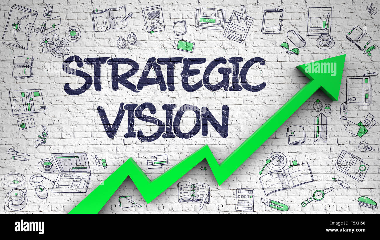 Strategic Vision - Success Concept with Doodle Design Icons Around on ...