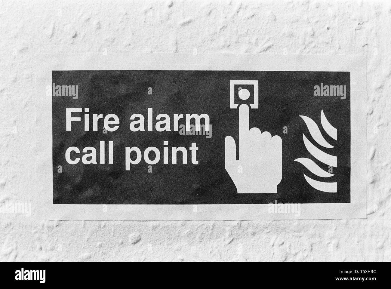 Warning signs fire english hi-res stock photography and images - Alamy