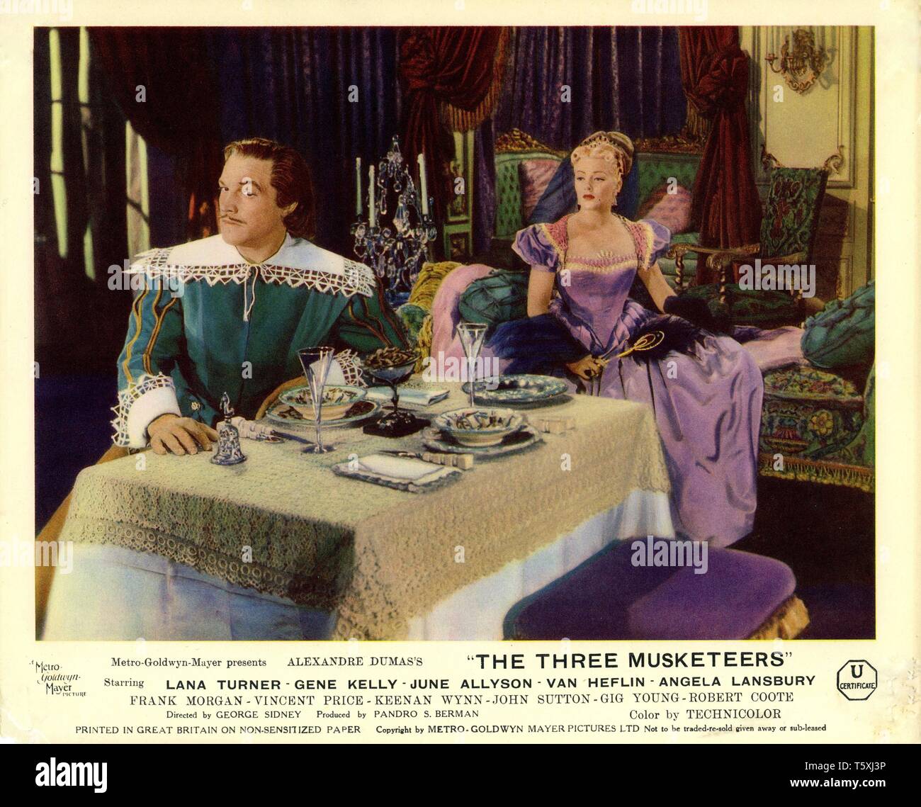 Lana Turner as Lady de Winter Gene Kelly as D'Artagnan THE THREE ...