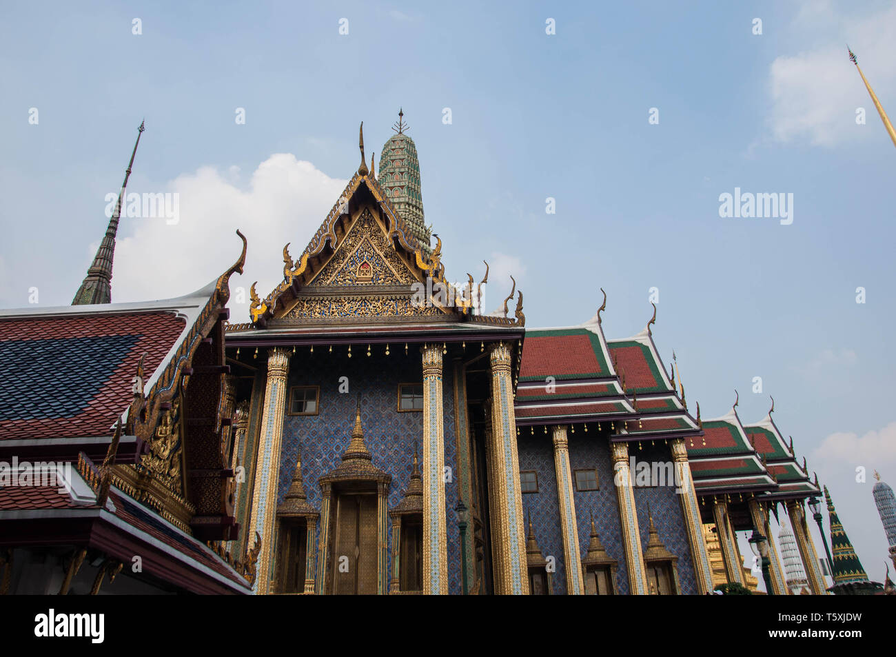 View of the temples inside the Grand Palace in Bangkok Stock Photo - Alamy