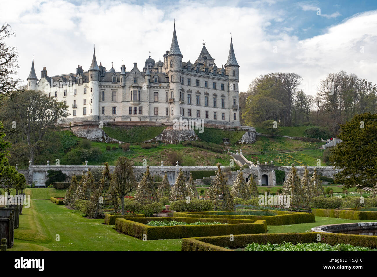 View of Dunrobin Castle, Scotland, from the Gardens Stock Photo - Alamy