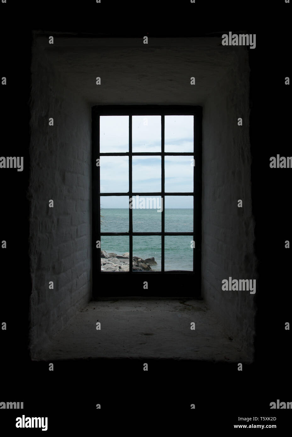Scenic view from window sea hi-res stock photography and images - Alamy