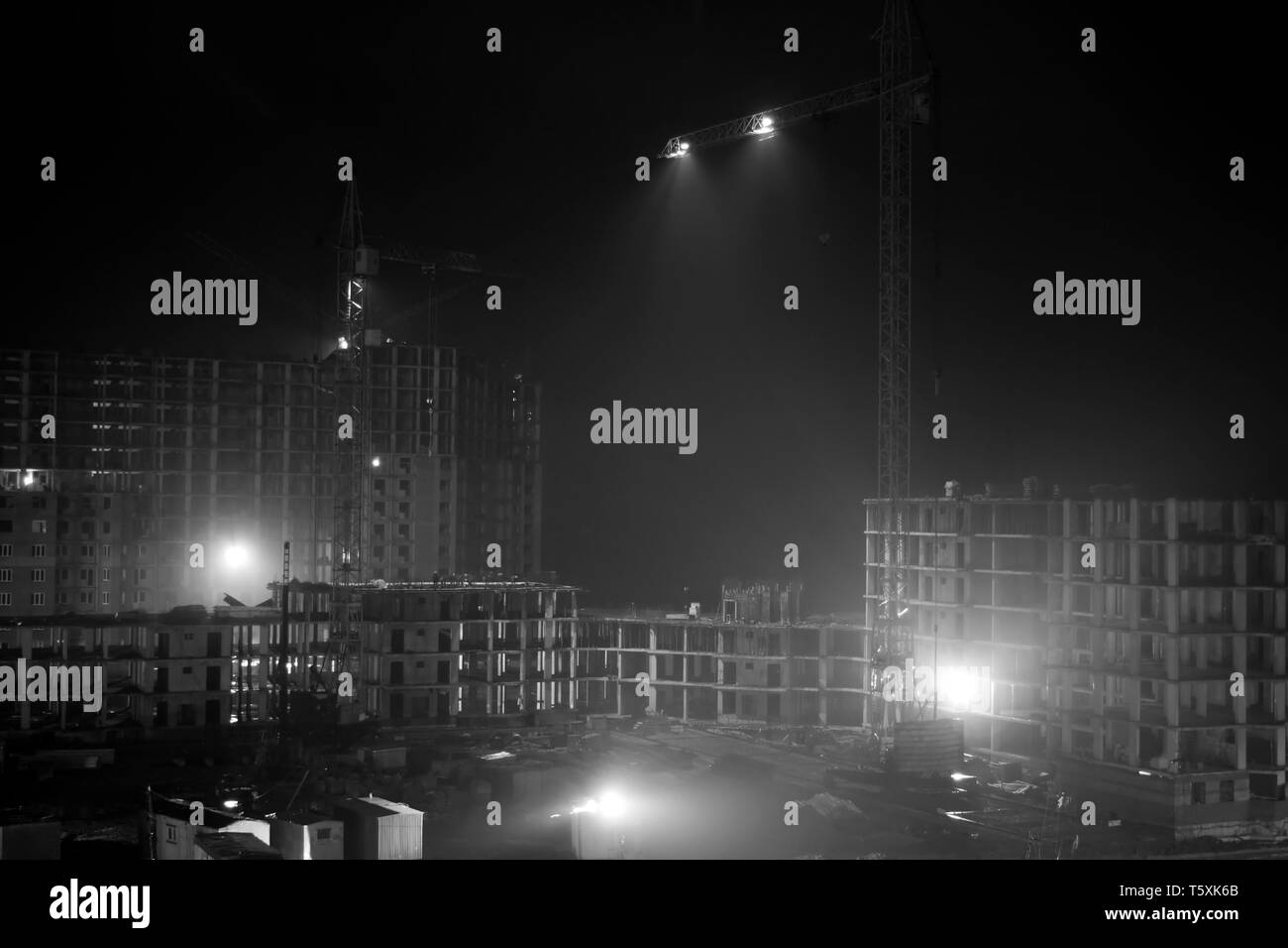Work on building area Black and White Stock Photos & Images - Alamy
