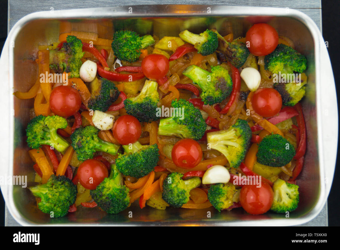 oven cooked fresh vegetables Stock Photo - Alamy
