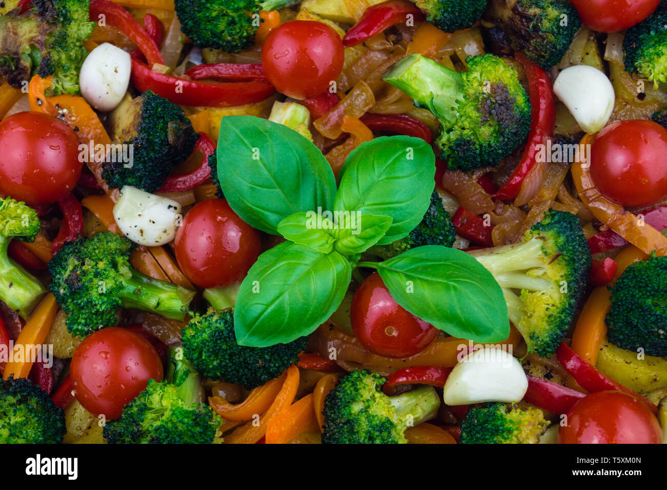 oven cooked fresh vegetables Stock Photo - Alamy