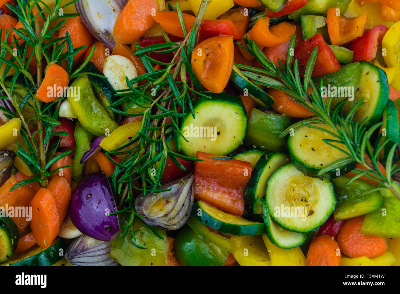 oven cooked fresh vegetables Stock Photo - Alamy
