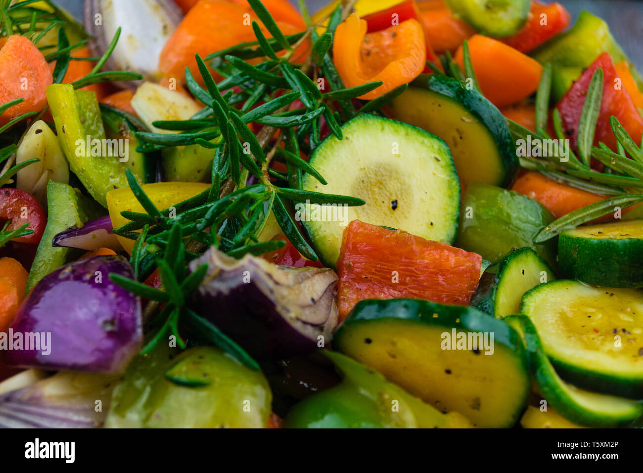 oven cooked fresh vegetables Stock Photo - Alamy