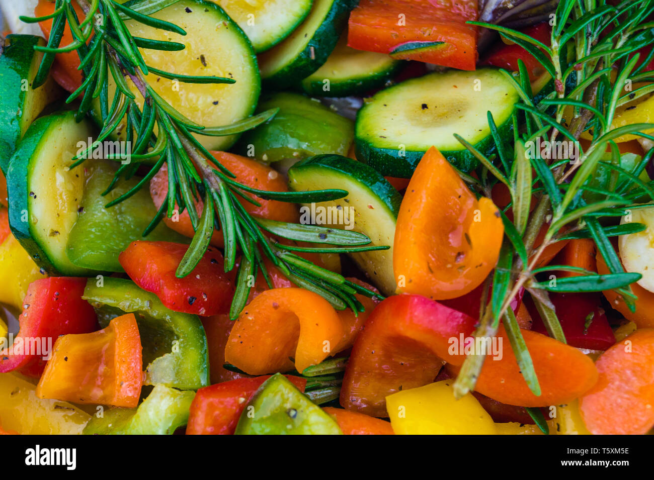 oven cooked fresh vegetables Stock Photo - Alamy