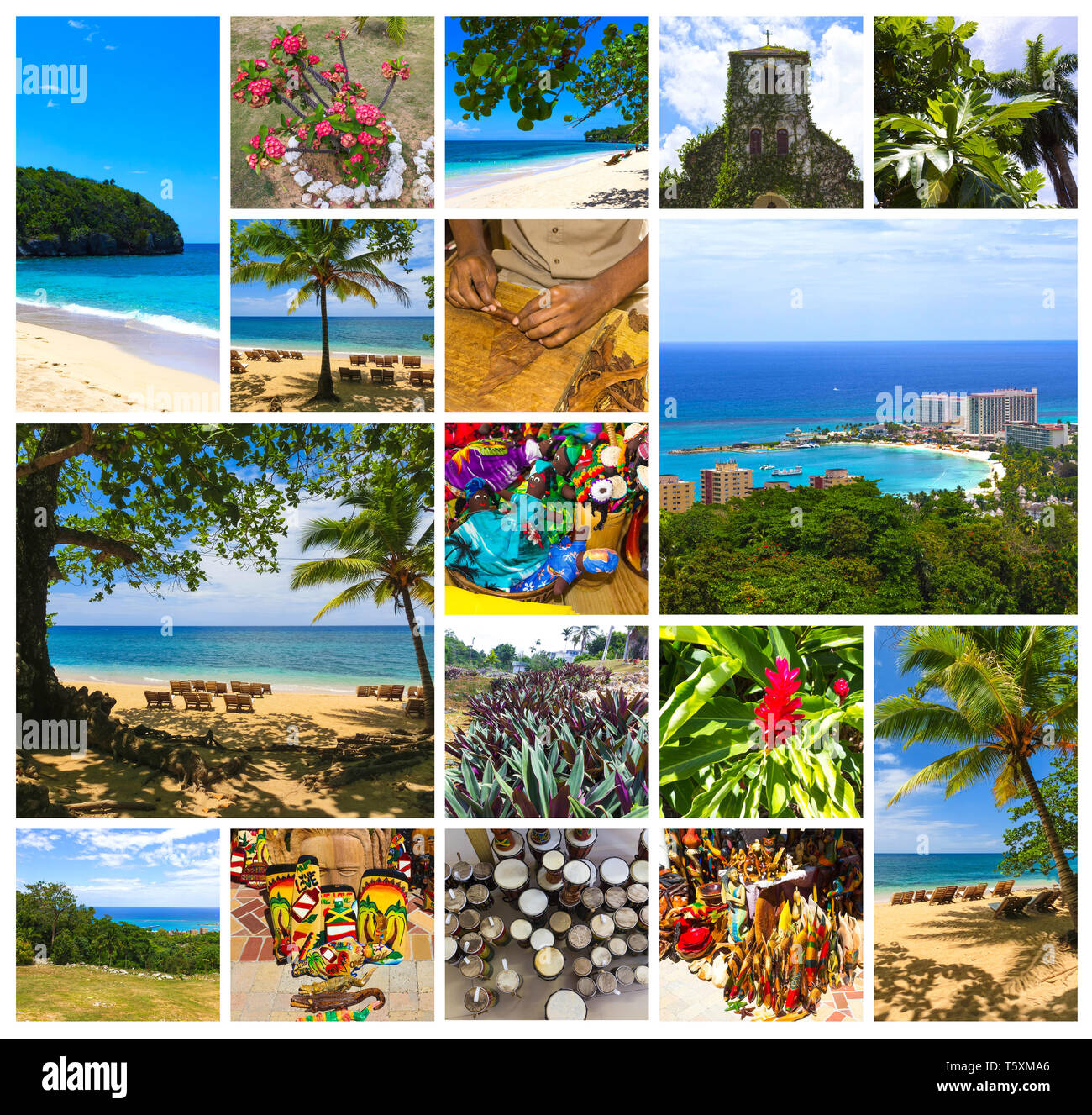 Collage about Jamaica - Caribbean island Stock Photo - Alamy