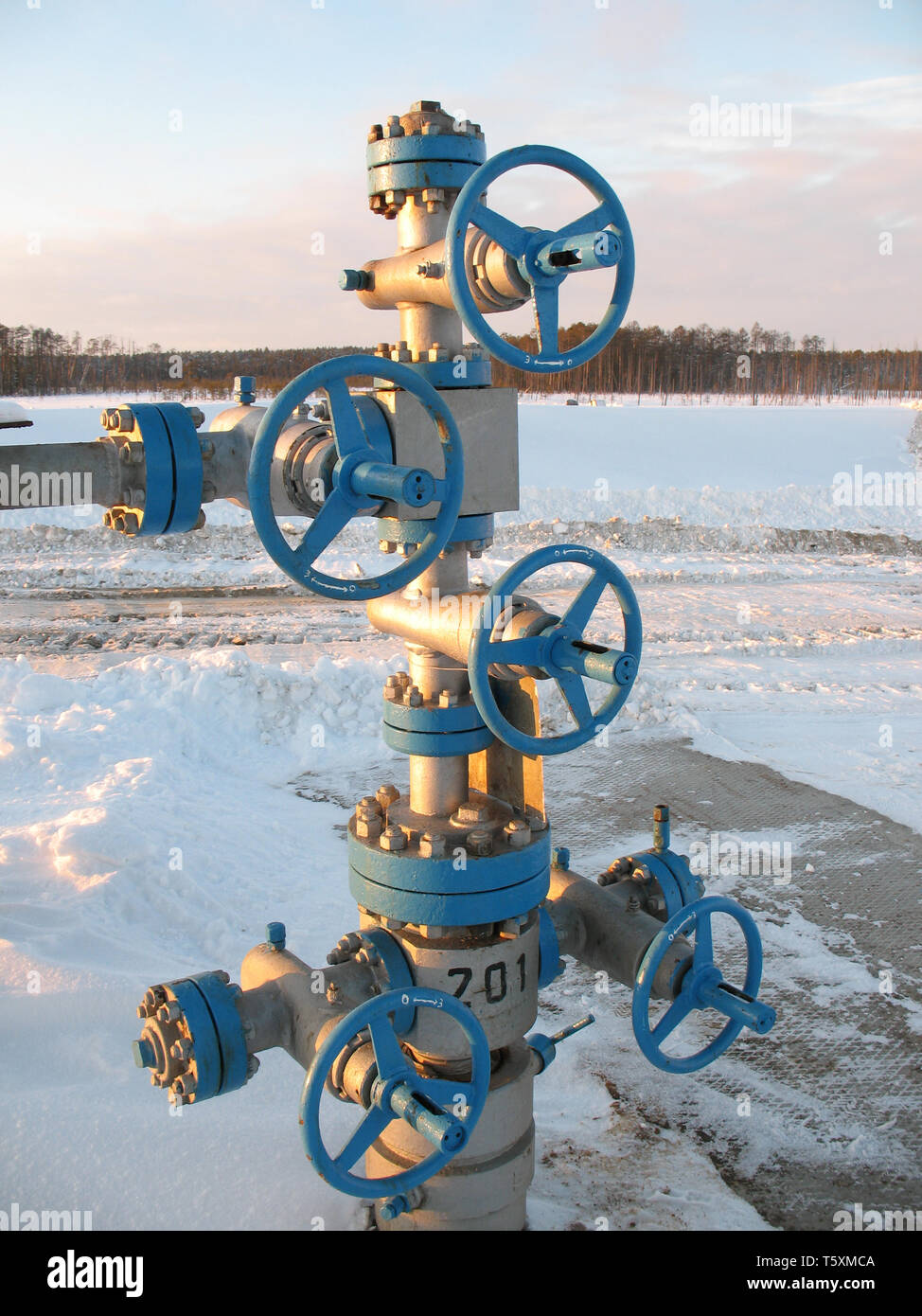 Oil extraction. Oil industry. Construction and mechanism in work Stock ...