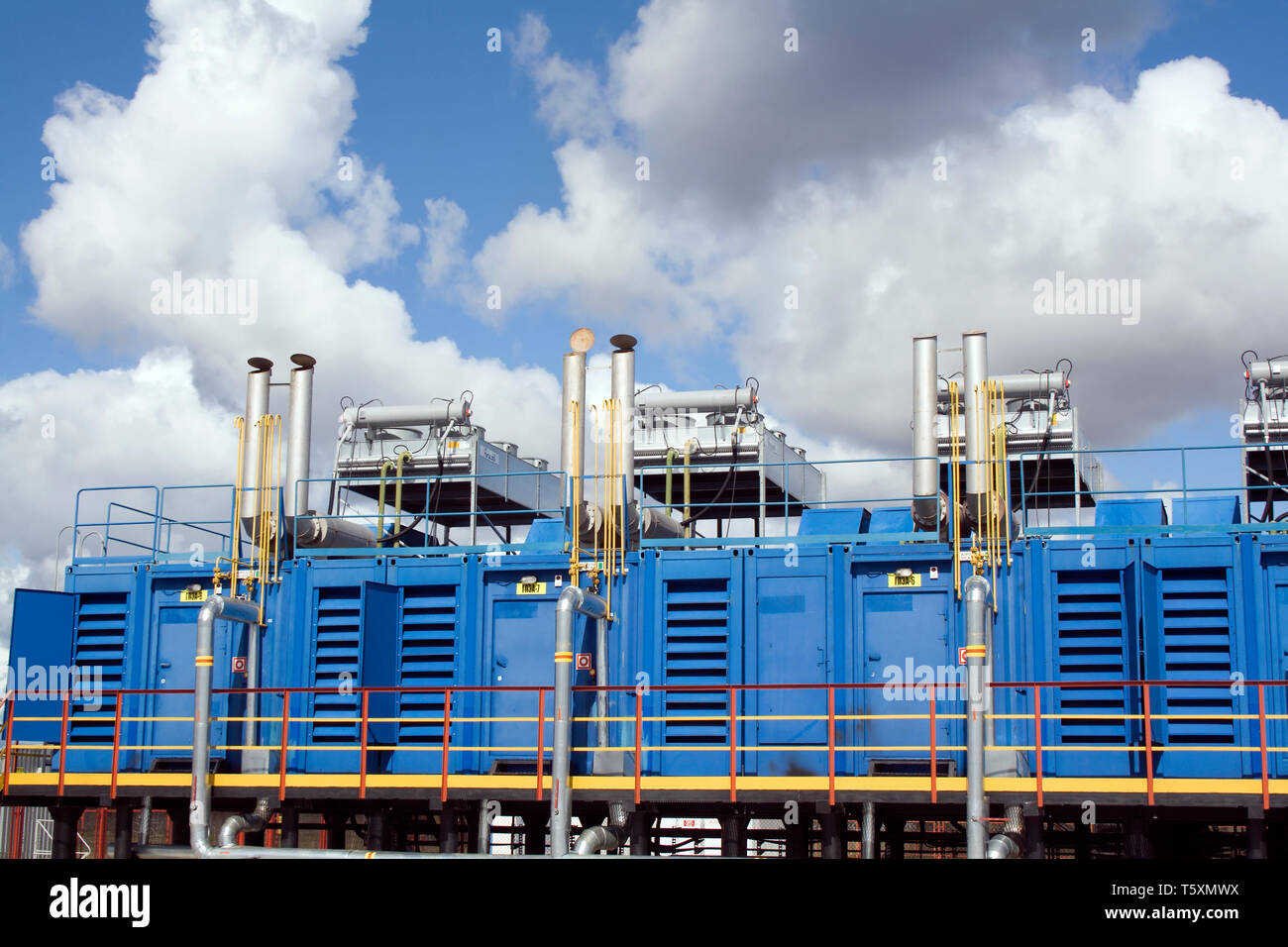 Industrial construction. Work of power plant Stock Photo - Alamy