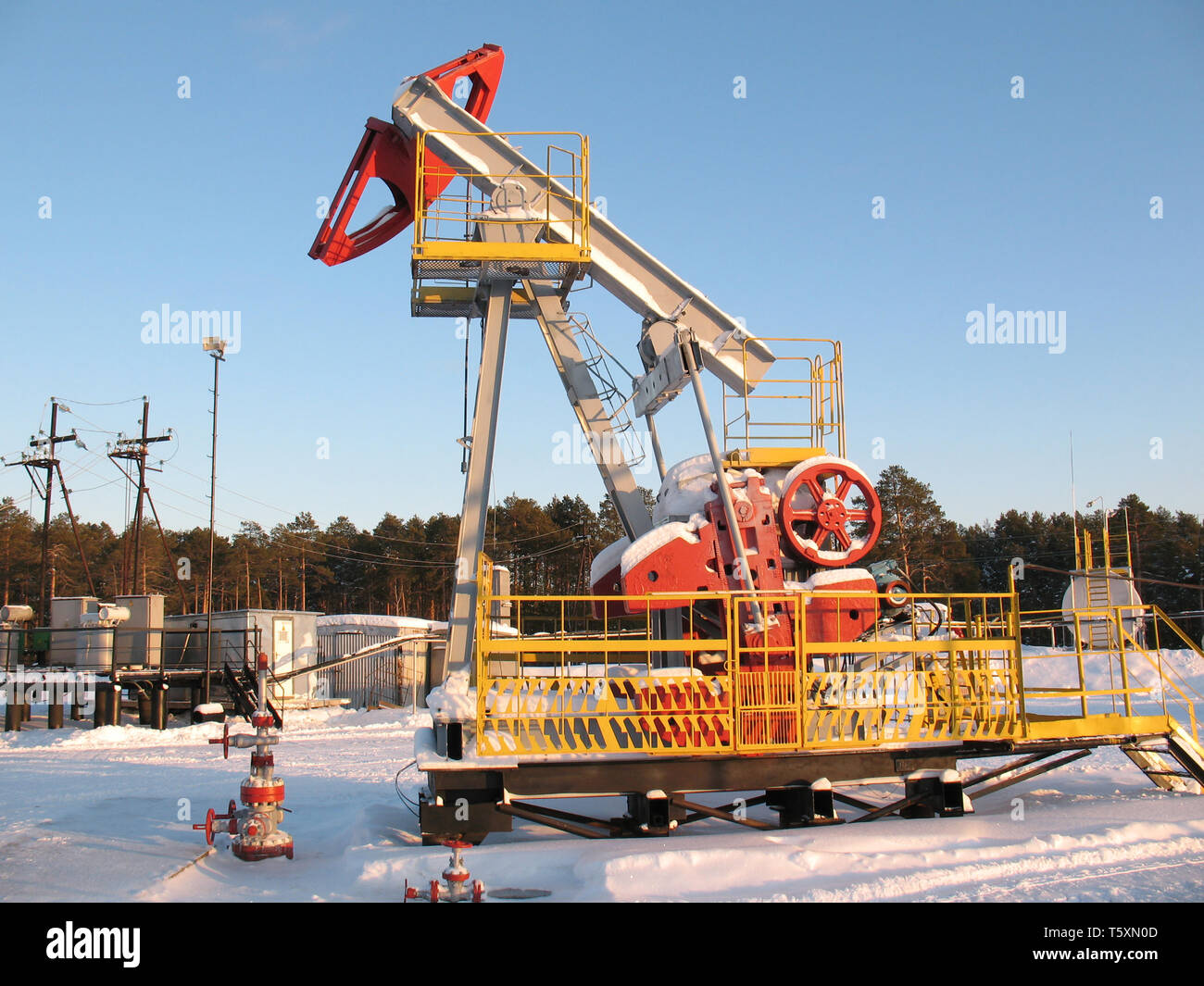 Industrial construction and mechanism. Work of oil industry. Repair ...