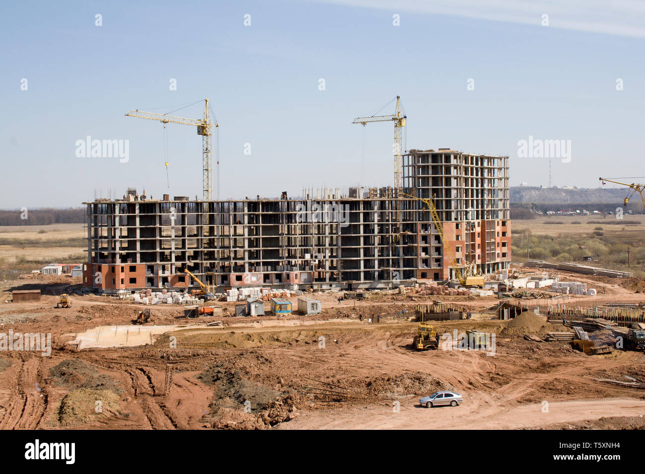Construction of a residential building Stock Photo - Alamy