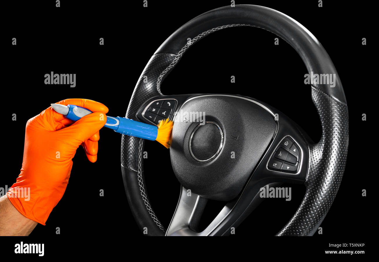 Cleaning car steering wheel hi-res stock photography and images - Alamy
