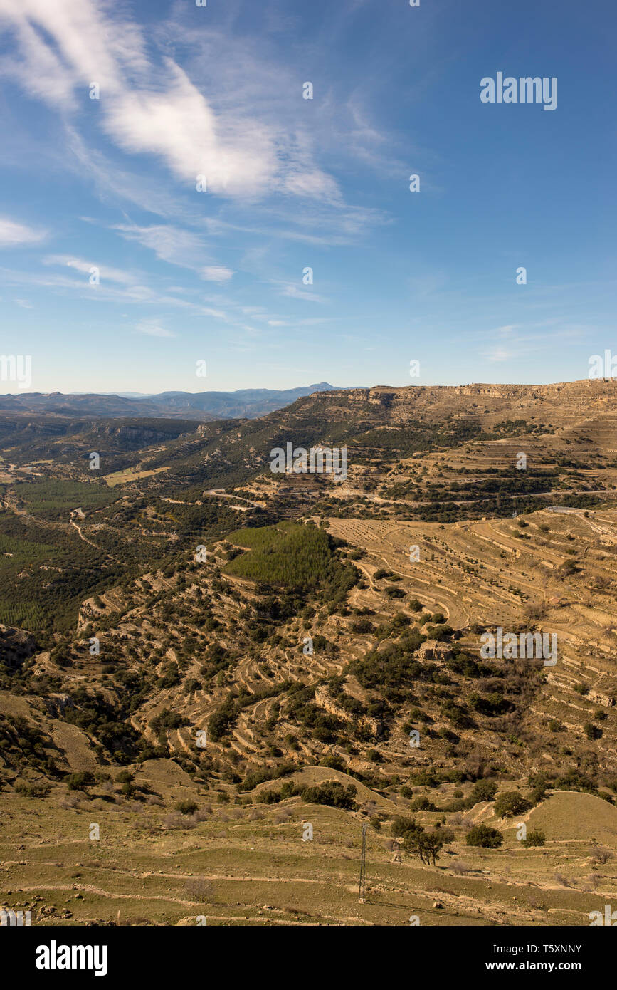 Beautiful landscape next to the village of Ares del maestre, Spain ...