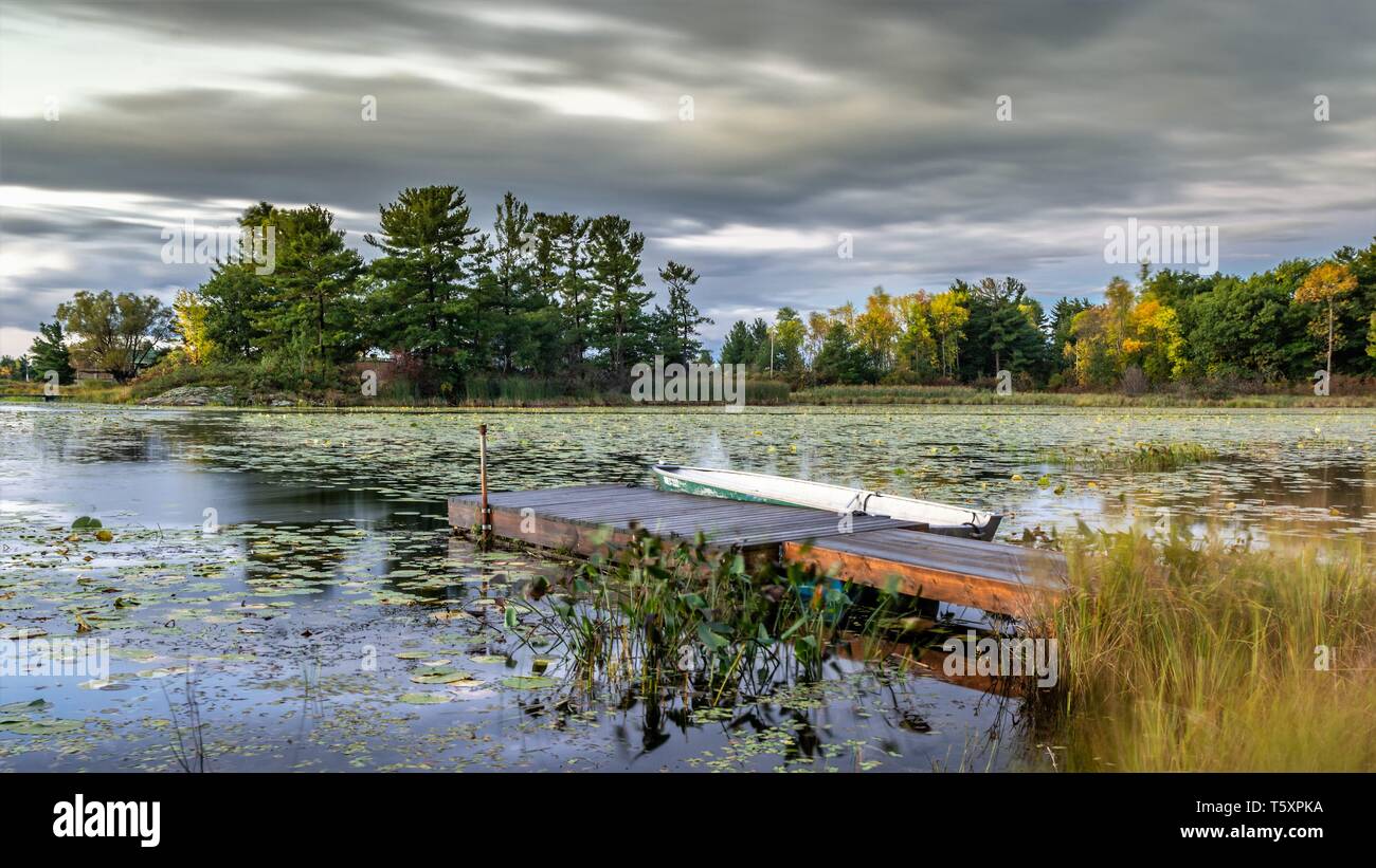 Georgian Bay Boat Dock Stock Photo - Alamy