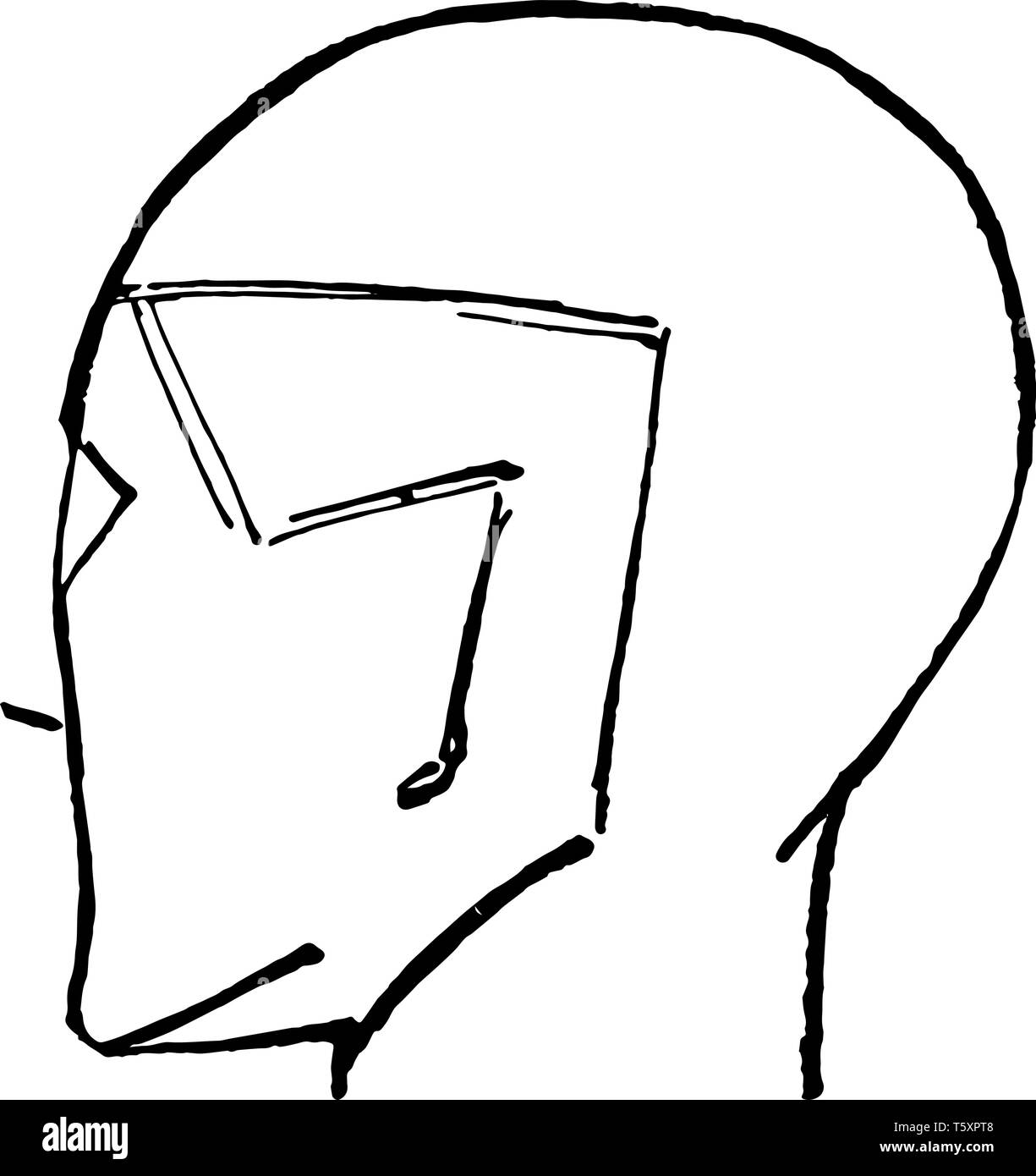 Male Head is bald and turned completely the other side hiding the face ...