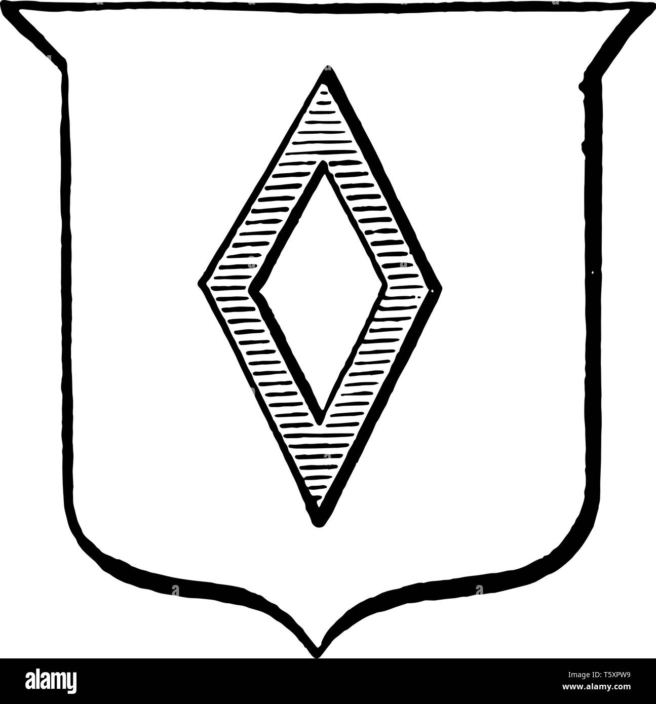 Mascle is a lozenge with a lozenge to shaped hole in the middle vintage ...